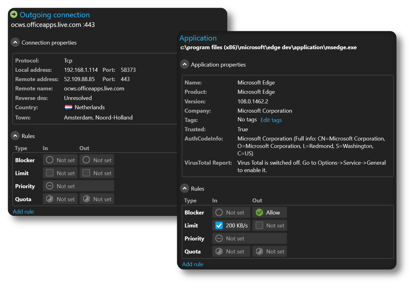 NetLimiter - Features